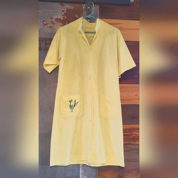 Dresses | Vintage Mcm Button Up House Dress Large | Poshmark